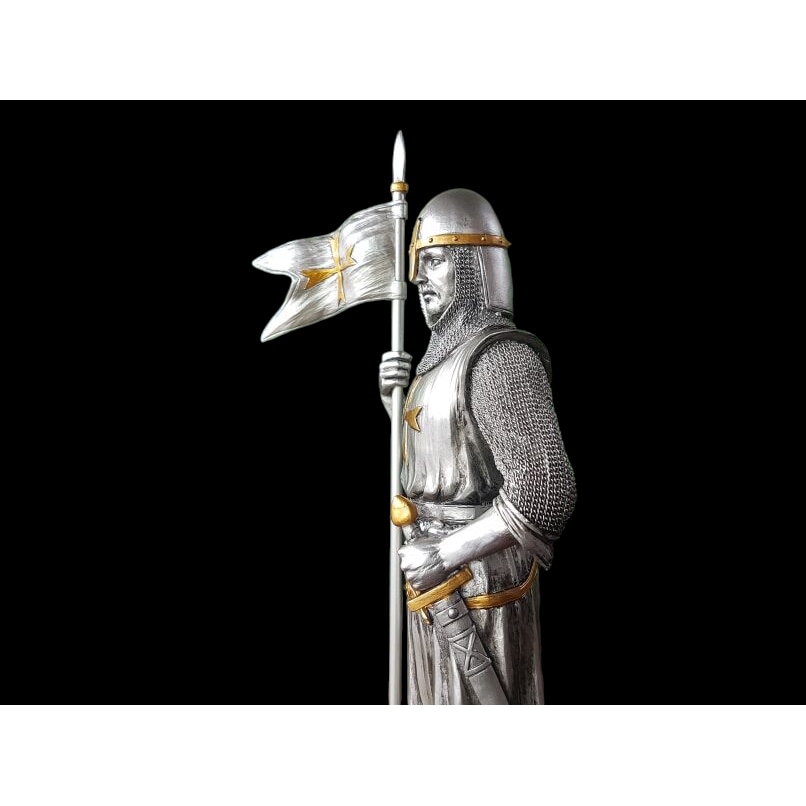 Figurina, Cavaler cu Cruce de Malta pe Steag, din Rasina, WU76302AB ...