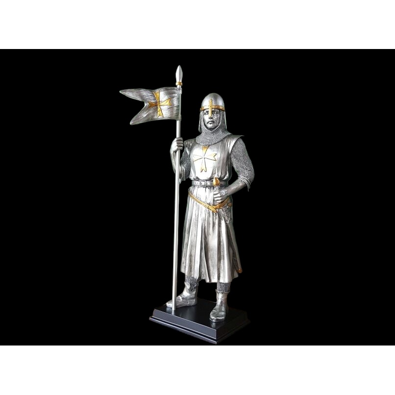 Figurina, Cavaler cu Cruce de Malta pe Steag, din Rasina, WU76302AB ...