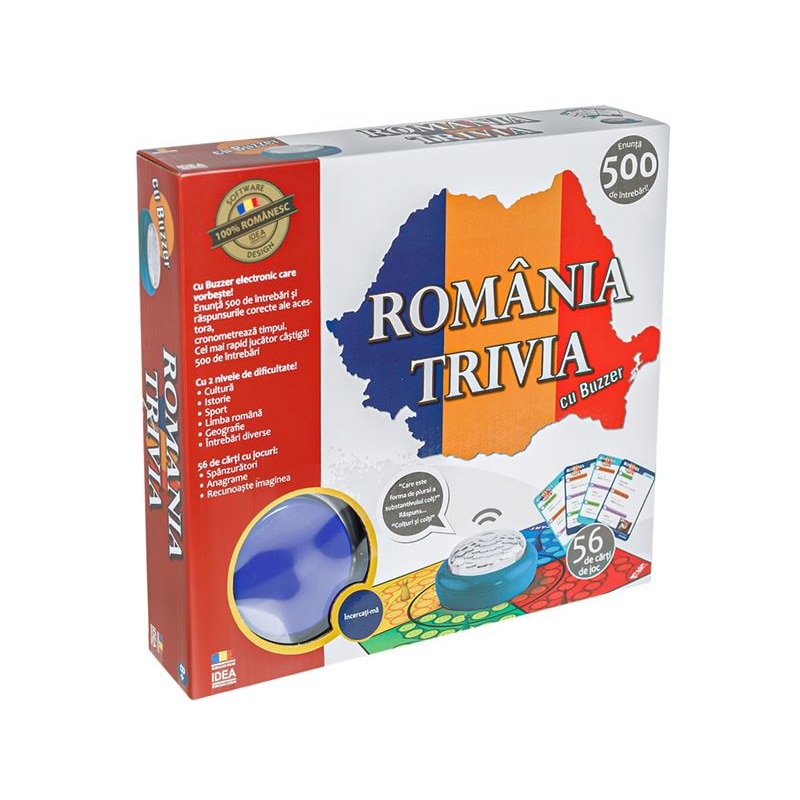 Joc societate Intrebari Romania cu buzzer, 500 intrebari, ATU-089825 ...