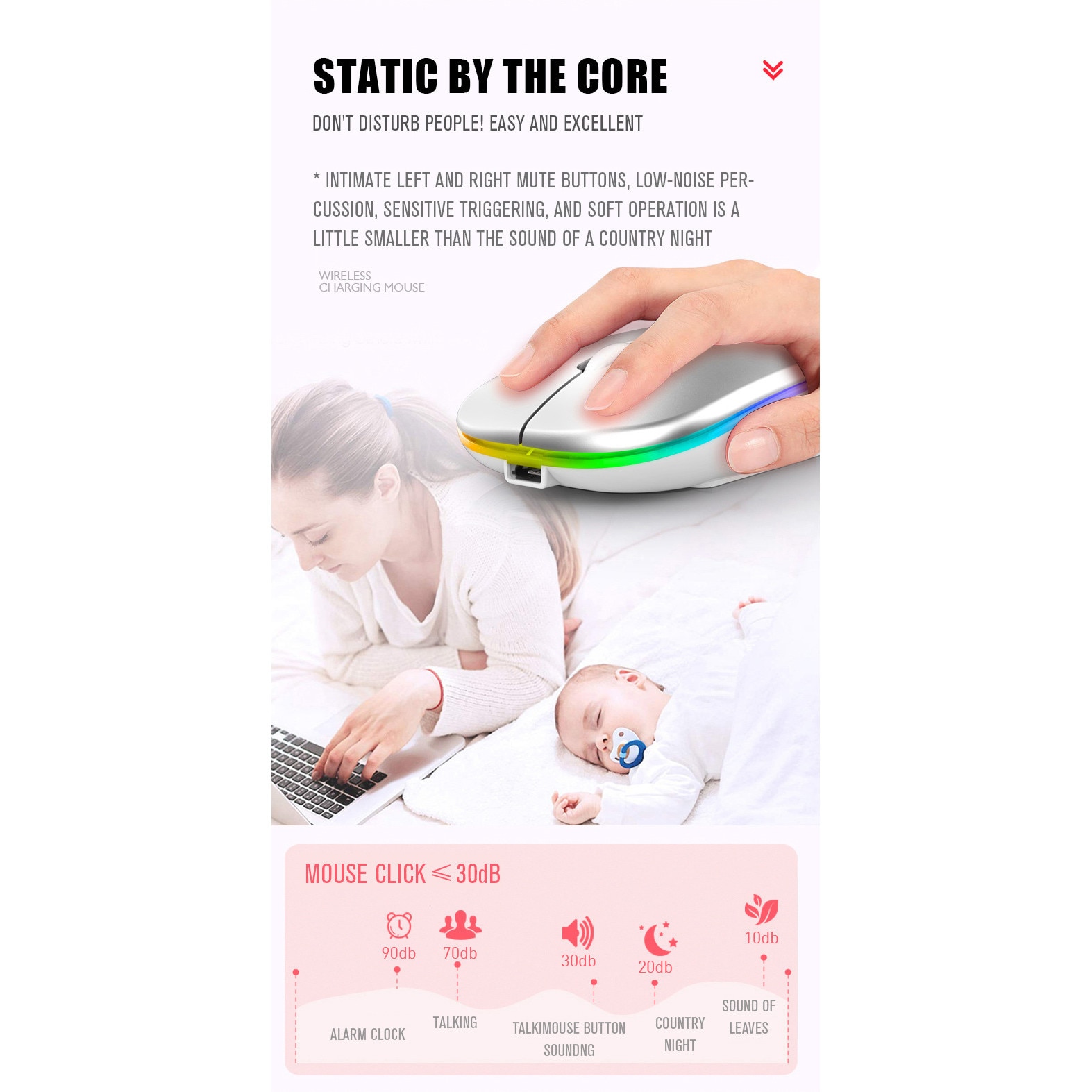 Mouse fara fir pentru PC, Bluetooth, LED, Gri - eMAG.ro