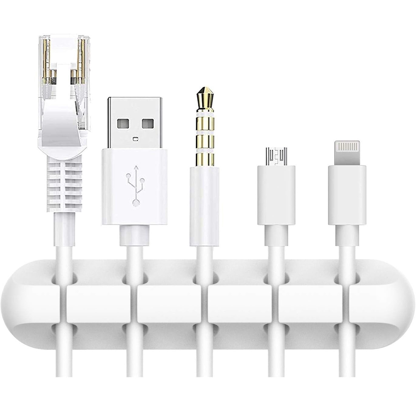 Set suport cabluri, Sunmostar, Alb - eMAG.ro