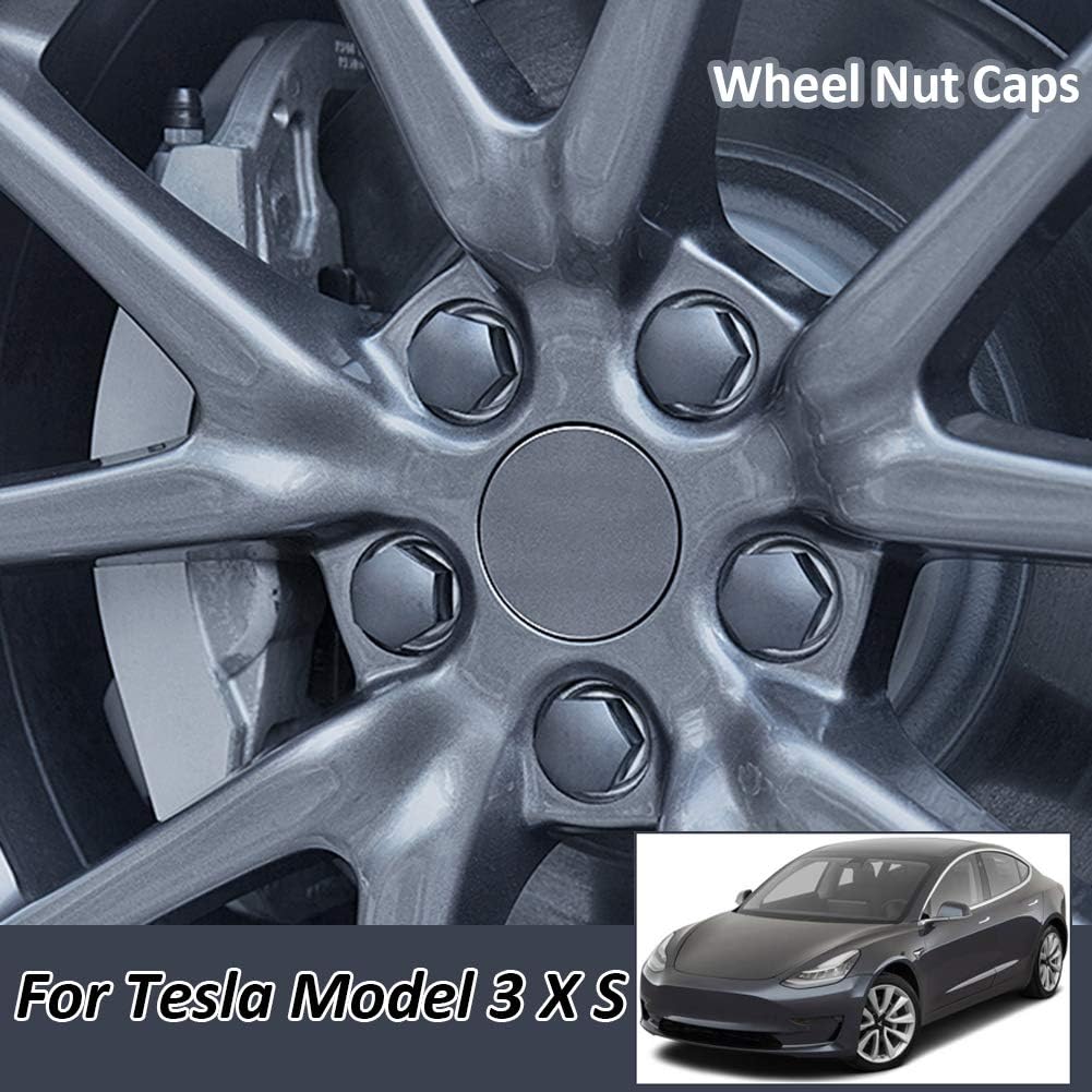 Set20 capace pentru roti pentru Tesla, ABS/PC, Model 3/S/X, 21 mm ...