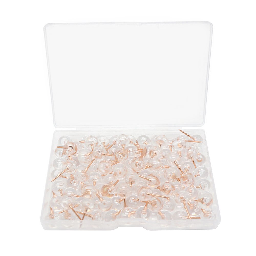 Set 100 pioneze Sunmostar, Transparent/Auriu - eMAG.ro