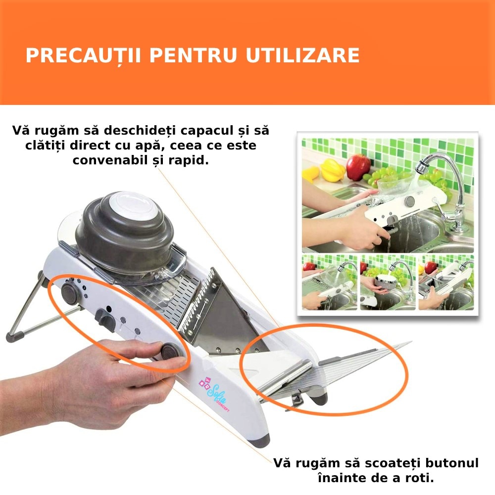 Razatoare Multifunctionala Sofia CONCEPT®, pentru Legume si Fructe, 18 ...