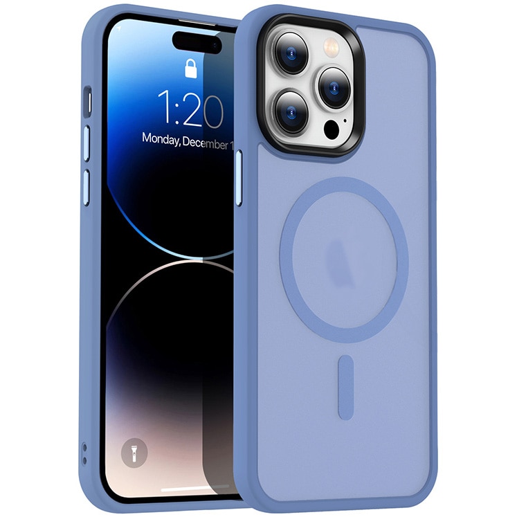Translucent Magnetic Case iPhone 14 Pro Max Light Blue - eMAG.ro