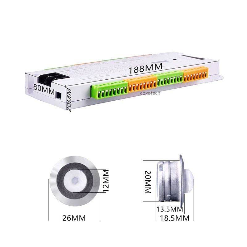 Controler de lumina cu senzor de miscare LED pentru scara, alb, 32 ...