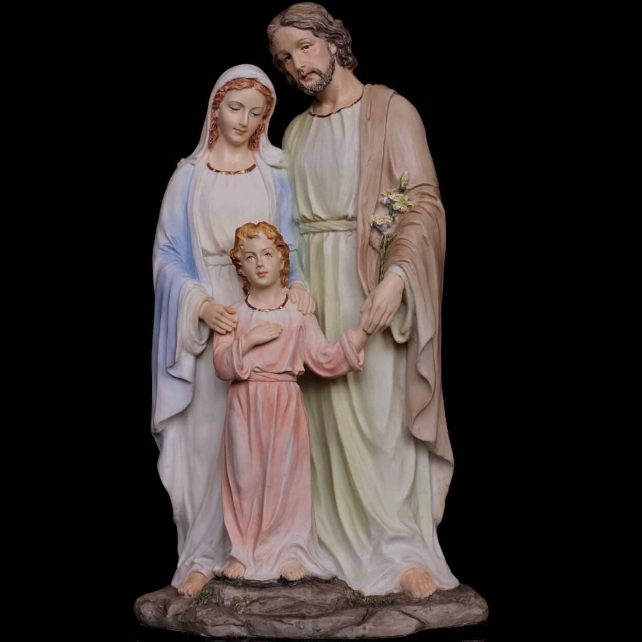 Figurina, Sfanta Familie, Maria cu Isus si Iosif, din rasina, WU76164AA ...