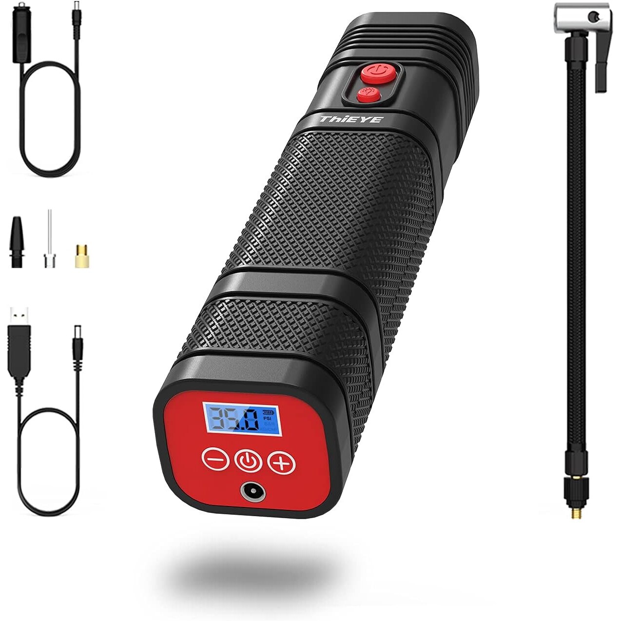 Compresor de aer portabil, Jormftte, Ecran LCD, LED, Negru - eMAG.ro