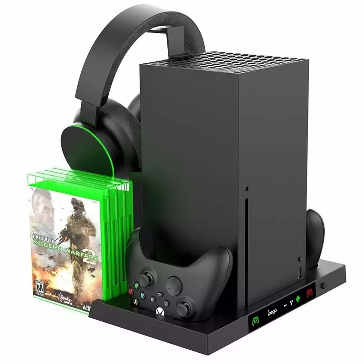 Мултифункционална стойка за зареждане iPega XBX023, С вентилатор, Черен, За Xbox Series X - eMAG.bg