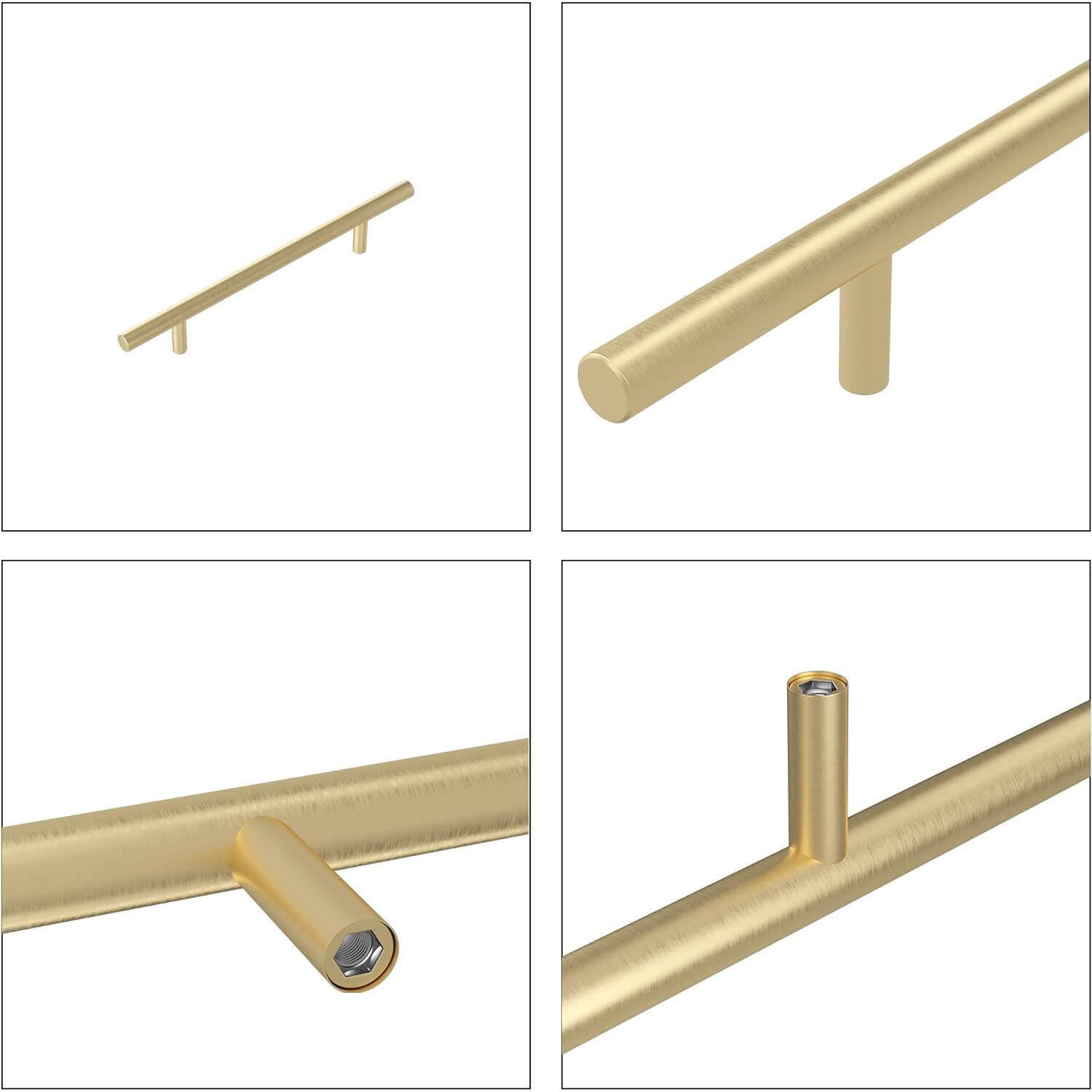 Set 10 manere pentru mobila, Mmgoqqt, Inox, 128 mm, Auriu - eMAG.ro