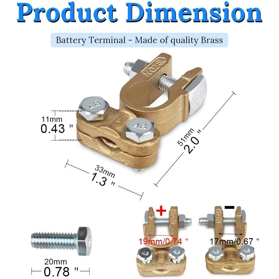 Terminale auto baterie Jormftte, eliberare rapida, pozitiv si negativ ...