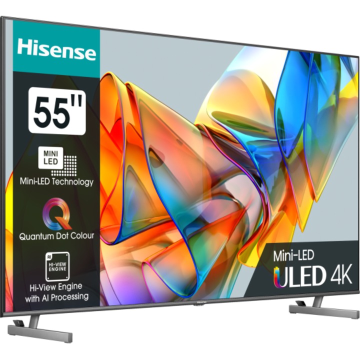 Televizor HISENSE Mini-LED ULED 55U6KQ, 139 cm, Smart, 4K Ultra HD ...
