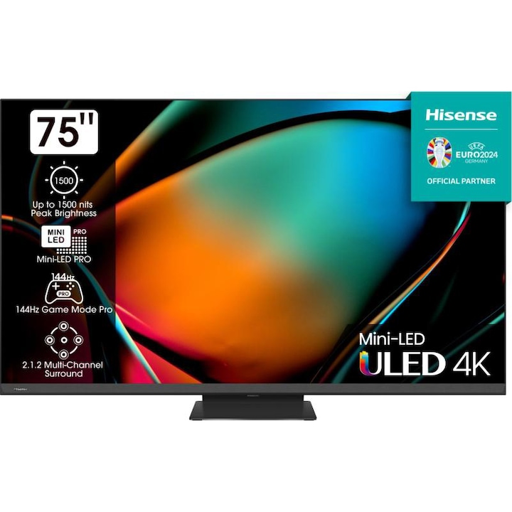 Televizor HISENSE Mini-LED ULED 75U8KQ, 190 cm, Smart, 4K Ultra HD ...
