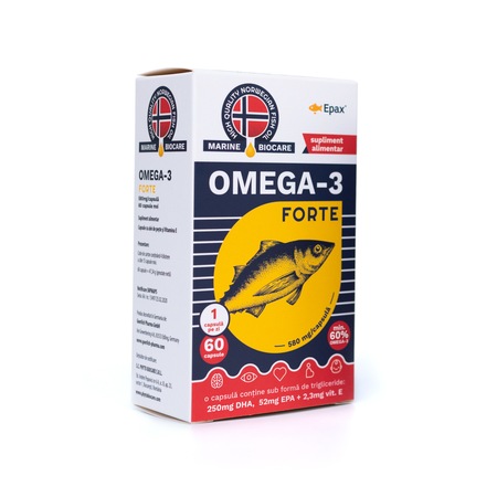 Supliement alimentar Omega 3 Forte, 60 capsule moi - eMAG.ro