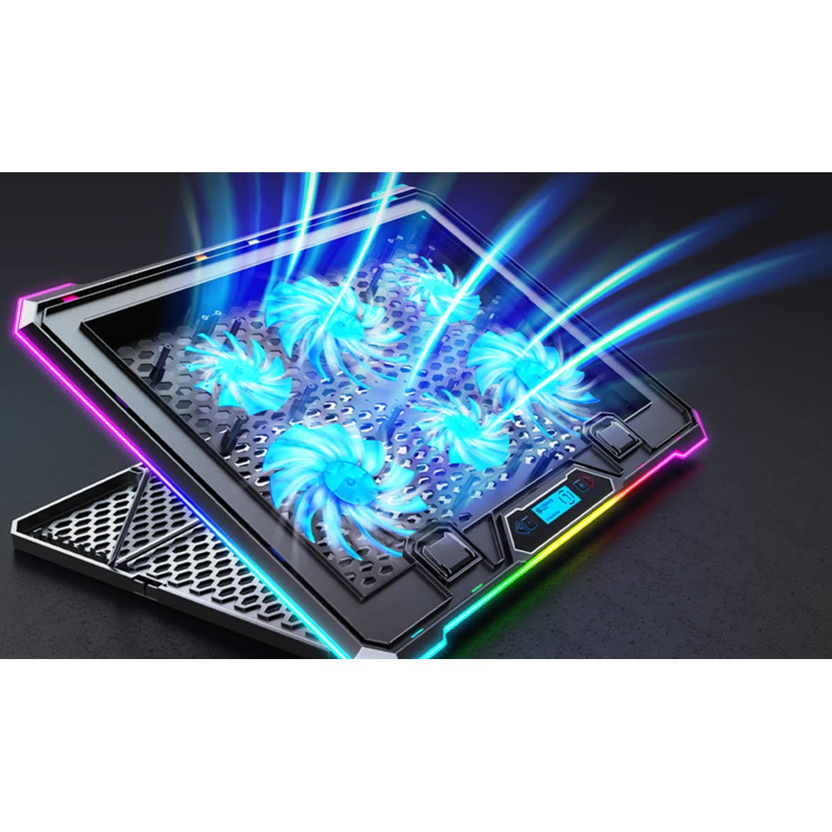 Cooler Laptop Ice Coorel K15 RGB, Gaming, 17 inch, 6 ventilatoare ...