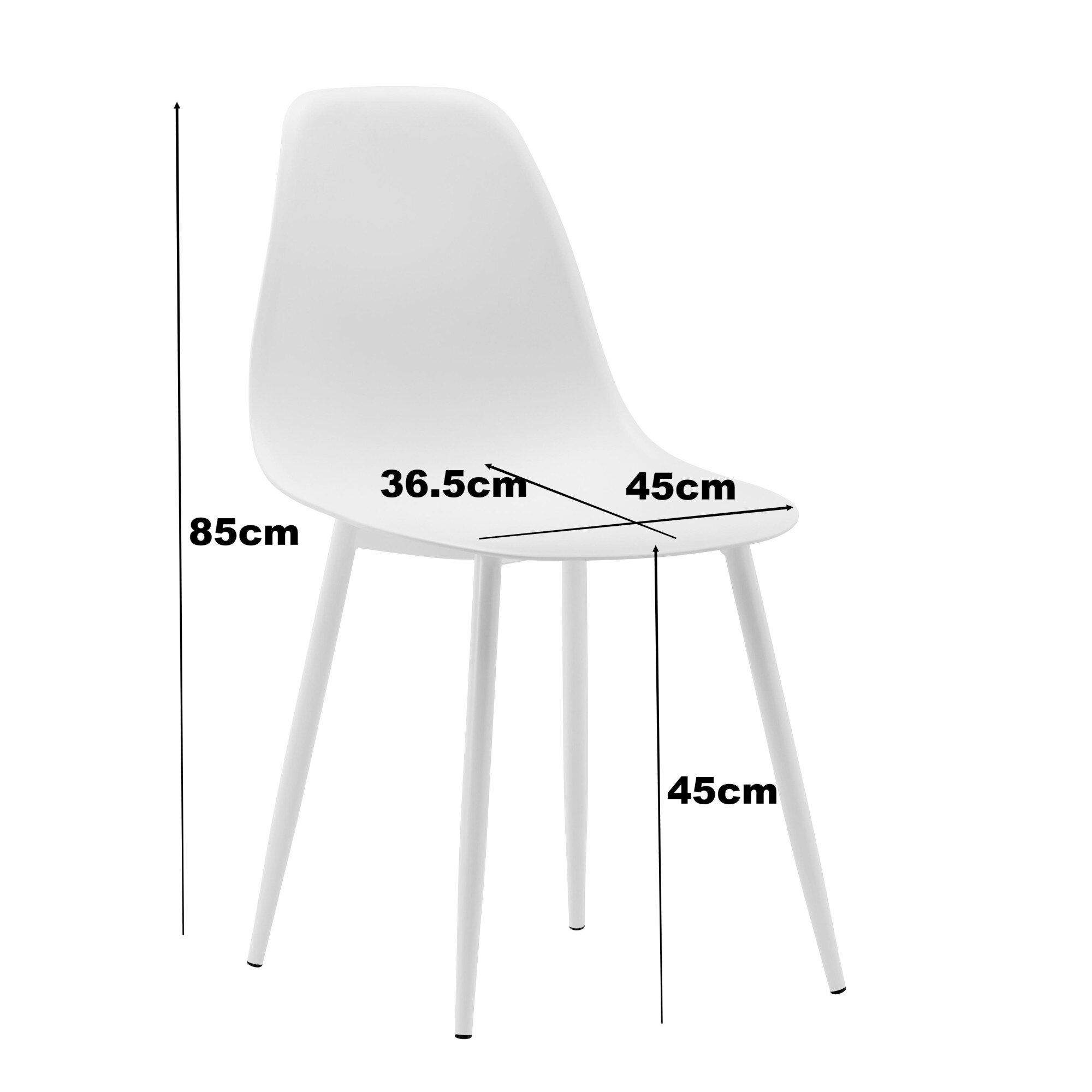 Set 4 scaune bucatarie living, horeca, cadru metal, sezut polipropilena ...