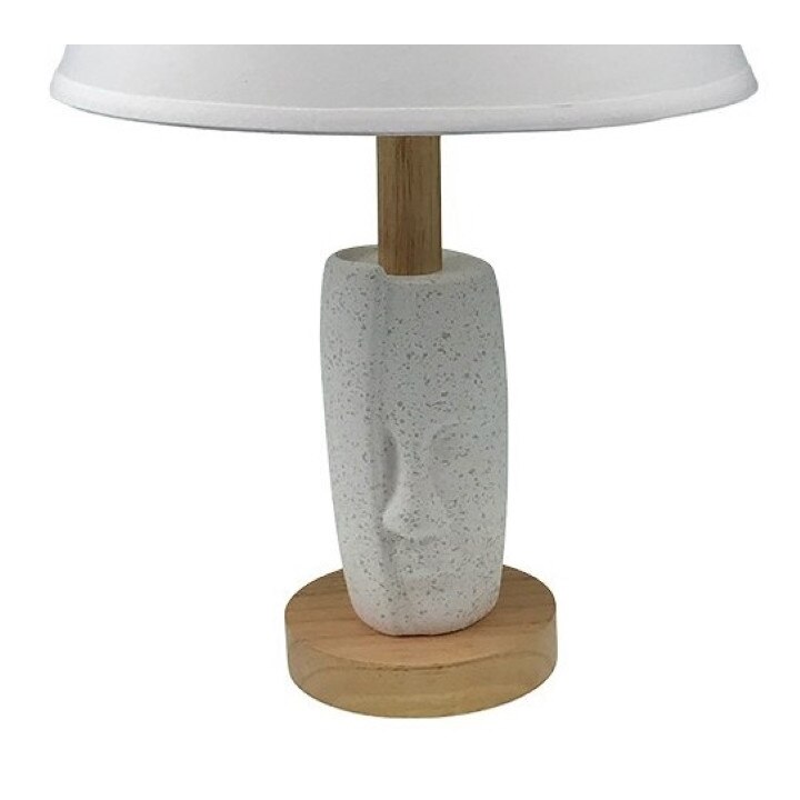 Veioza, Chip Uman, Ceramica si Lemn, 25x38cm, Alb-Bej - eMAG.ro