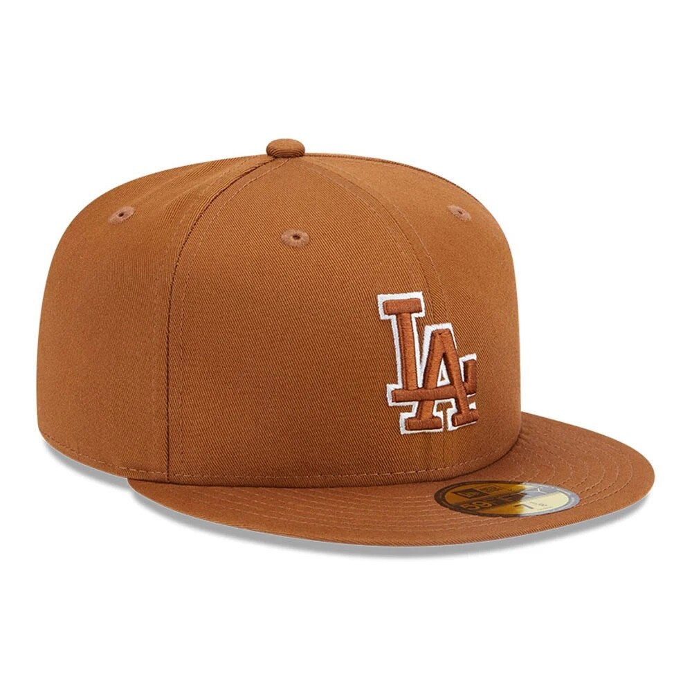 Sapca New Era ajustabila cu cozoroc plat si logo LA Dodgers, Maro, 57 ...