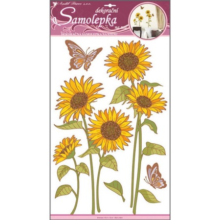 Sticker camera cu sclipici-floarea soarelui, fluture - eMAG.ro