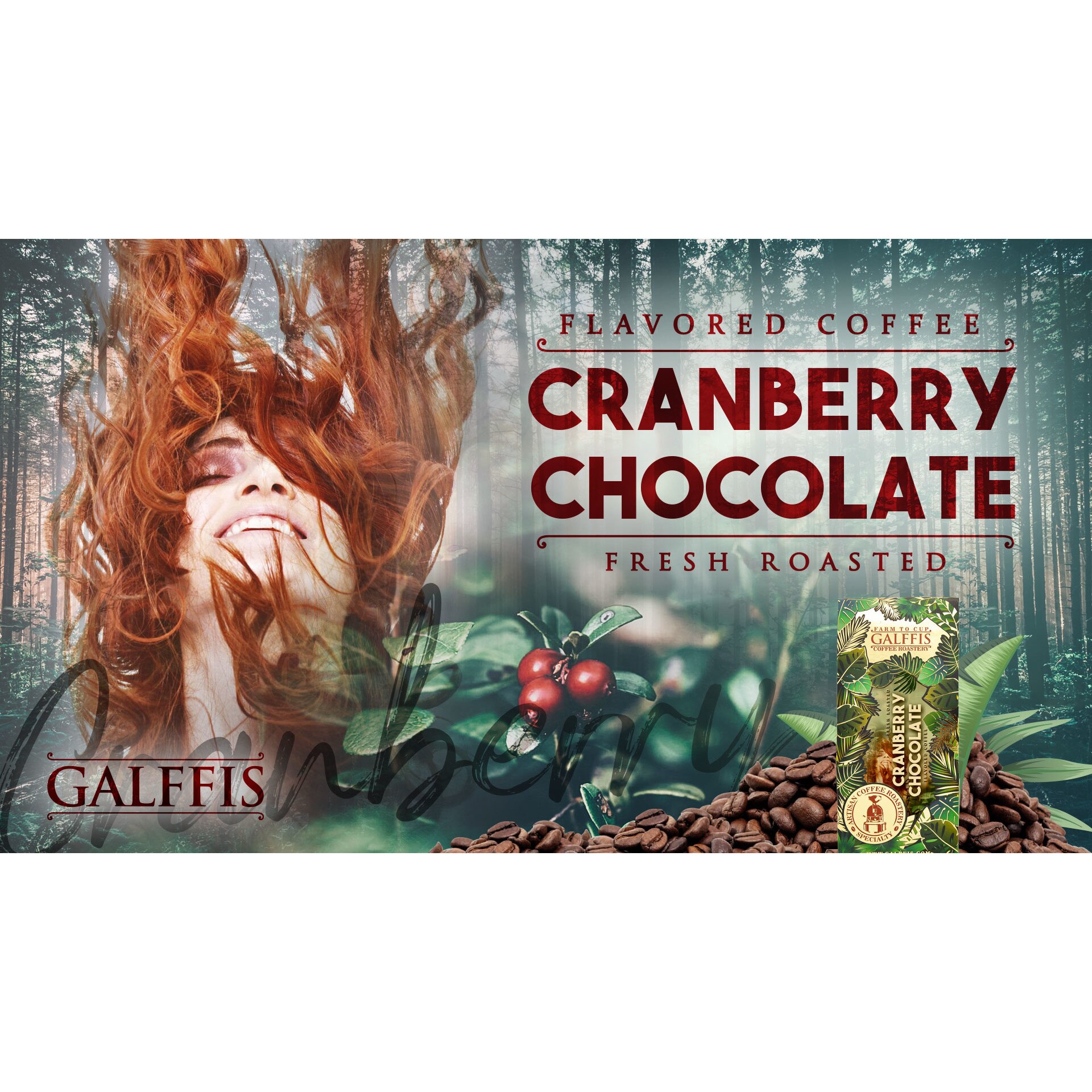 Cafea GALFFIS boabe aromatizata Cranberry Chocolate 250g - eMAG.ro