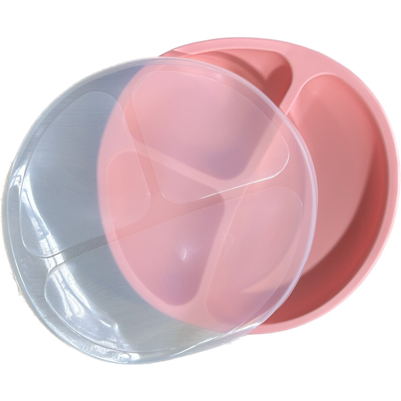 Set 10 piese hranire bebelusi, diversificare, silicon, baveta, farfurie cu CAPAC, bol cu ventuza ...