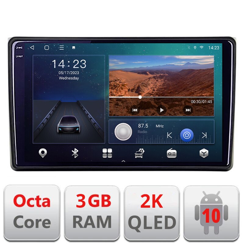 Navigatie dedicata Audi A4 B6 Quad Core B-050 Android Ecran 2K QLED ...