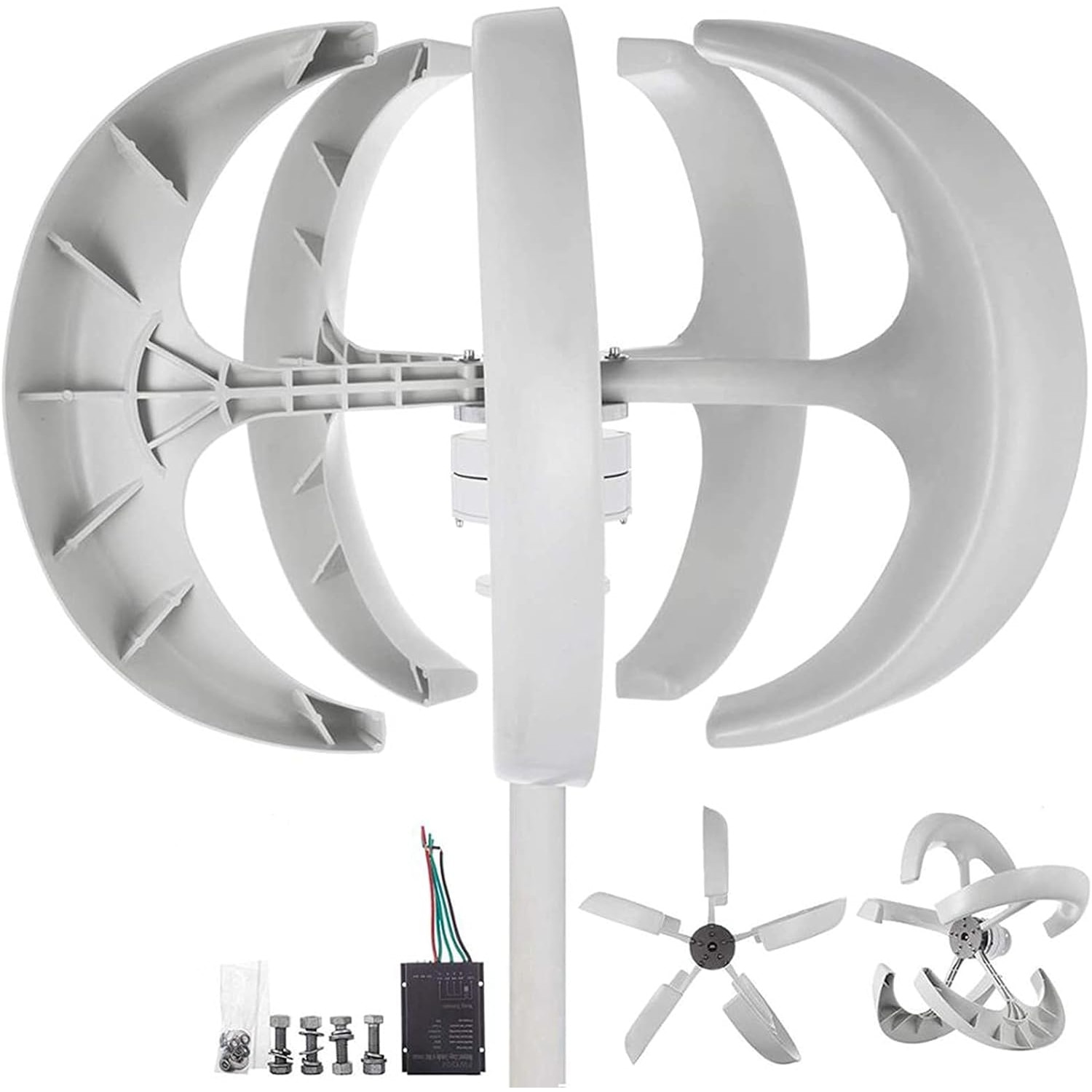 Turbina eoliana, Vevor, Axa Verticala, 600W, 12V, Alb - eMAG.ro