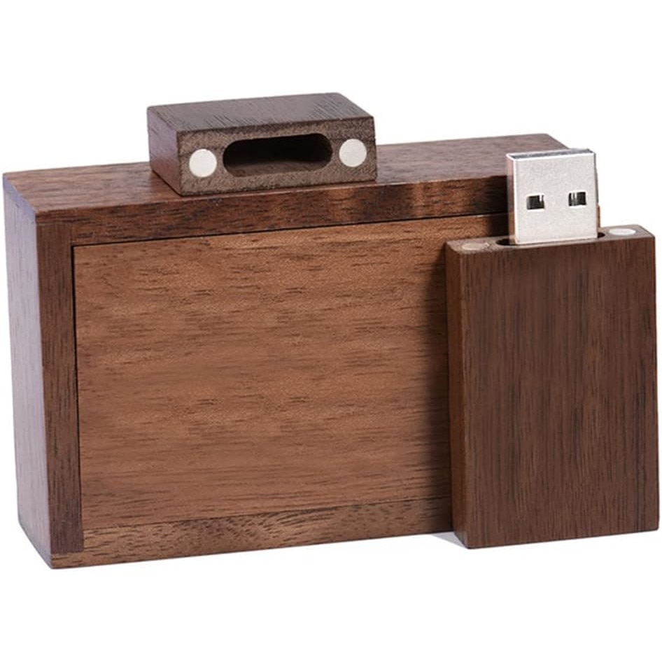 Memorie USB 3.0 SanDisk 128 GB, din lemn de nuc si cutie cu capac - eMAG.ro