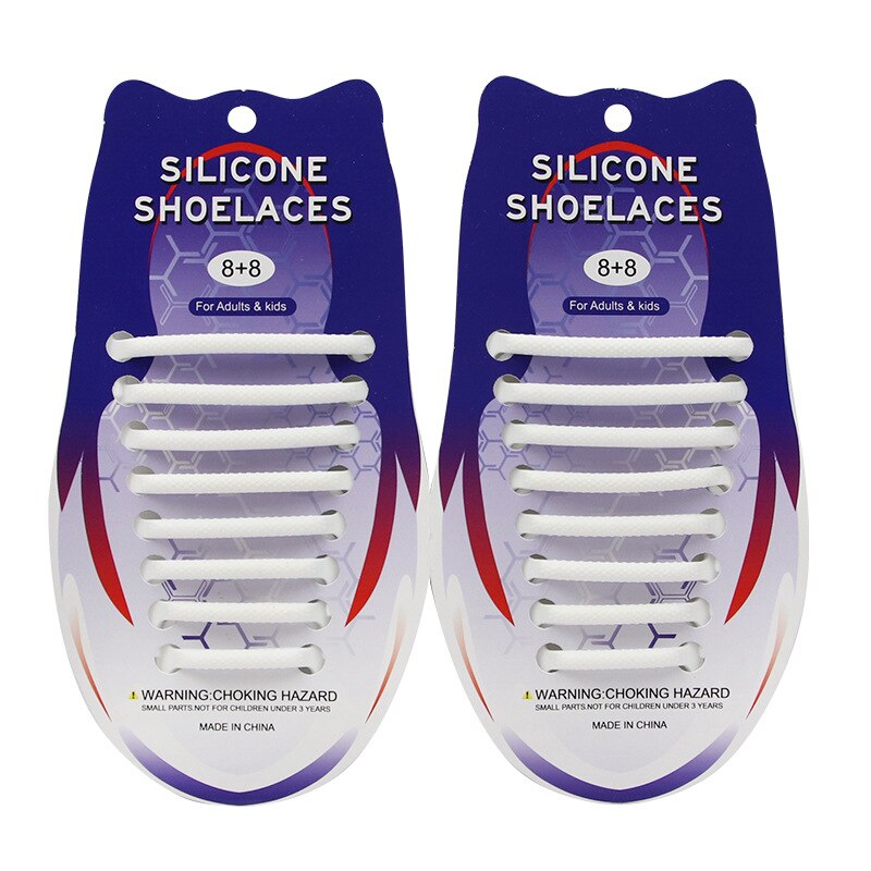 Sireturi Elastice din Silicon pentru pantofi sport, NEVERMORE, Alb ...