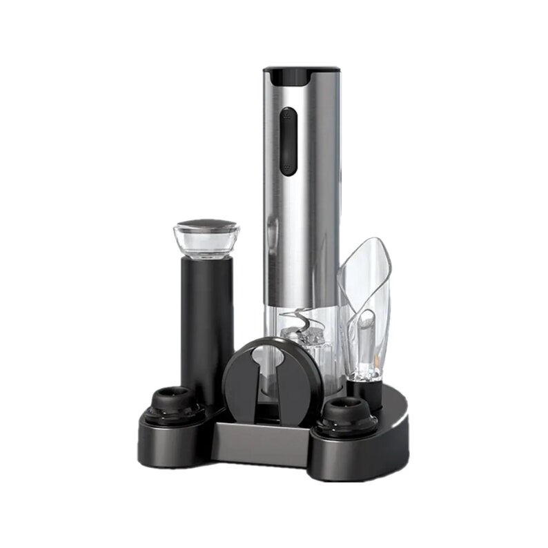 Set tirbuson electric de sticle de vin cu dop, GIMASE, 4 piese ...
