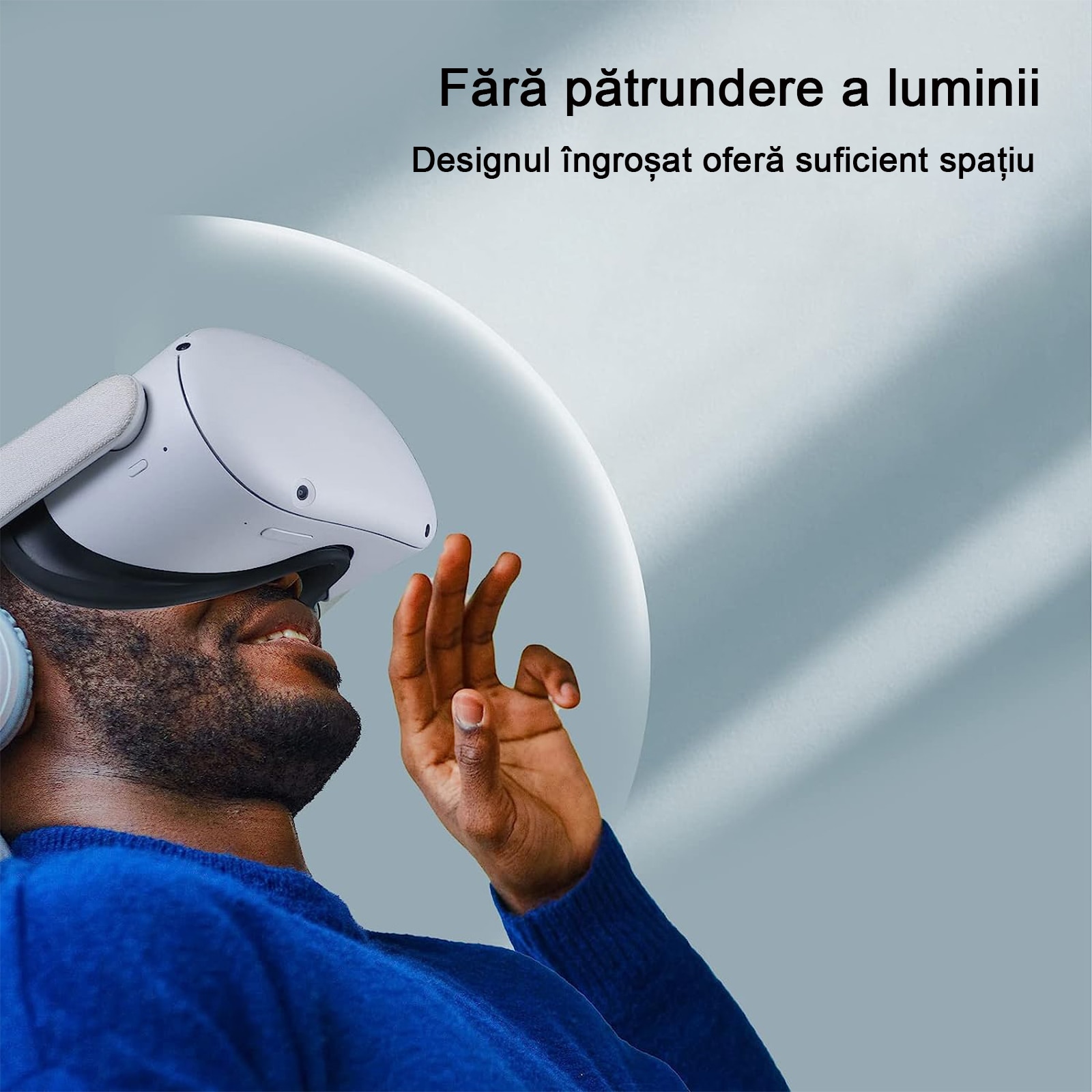 Masca Faciala pentru Oculus Quest 2, NUODWELL, Cu husa de protectie a ...