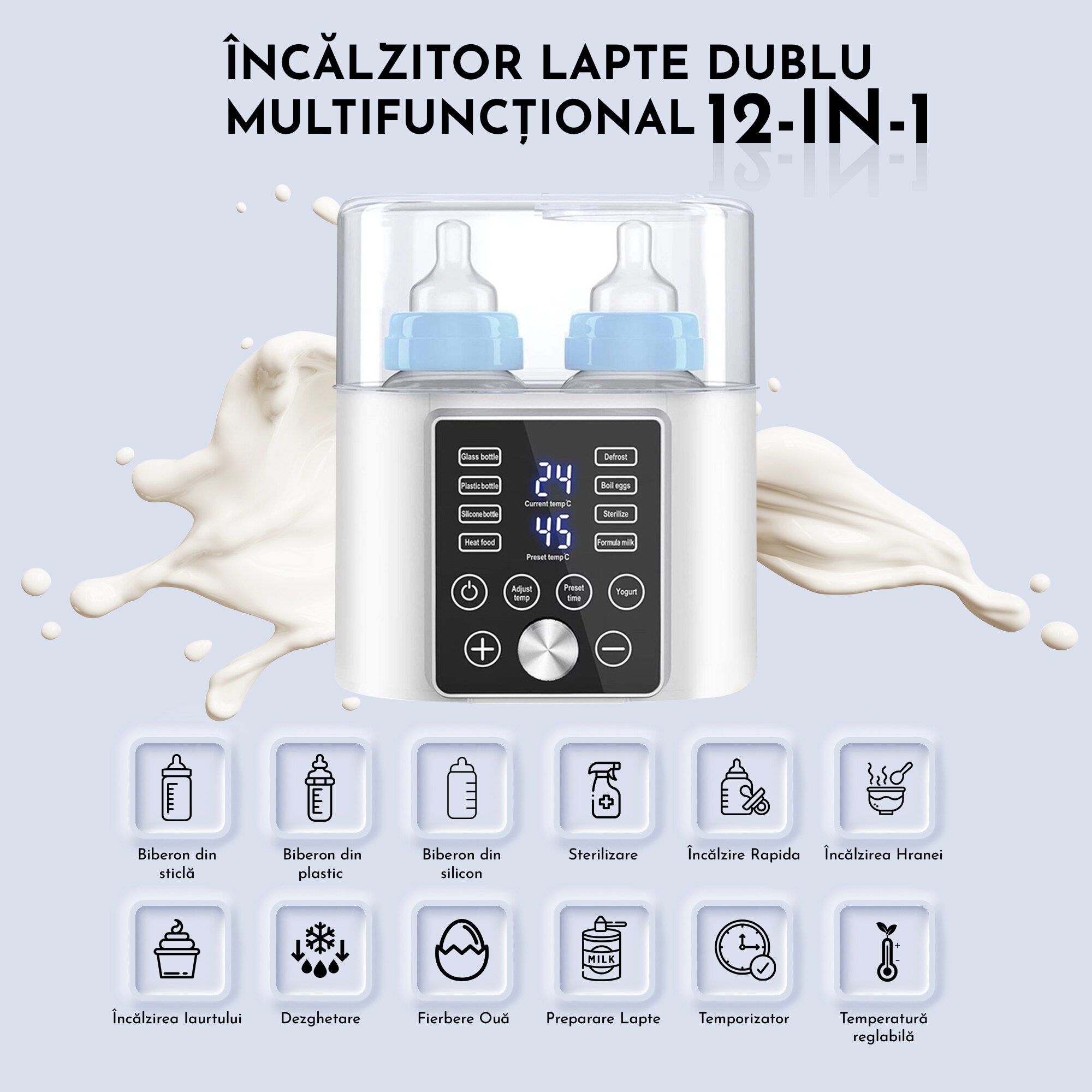 Incalzitor Biberoane Vixev, Sterilizator Multifunctional 12 in 1 ...