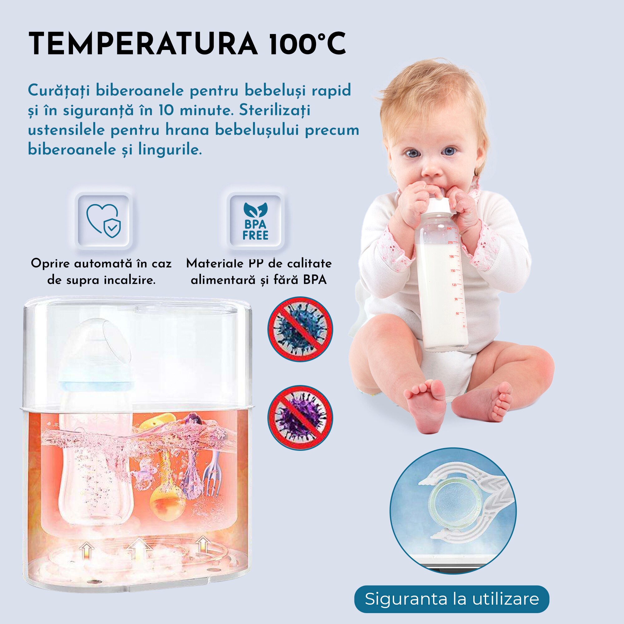 Incalzitor Biberoane Vixev, Sterilizator Multifunctional 12 in 1 ...