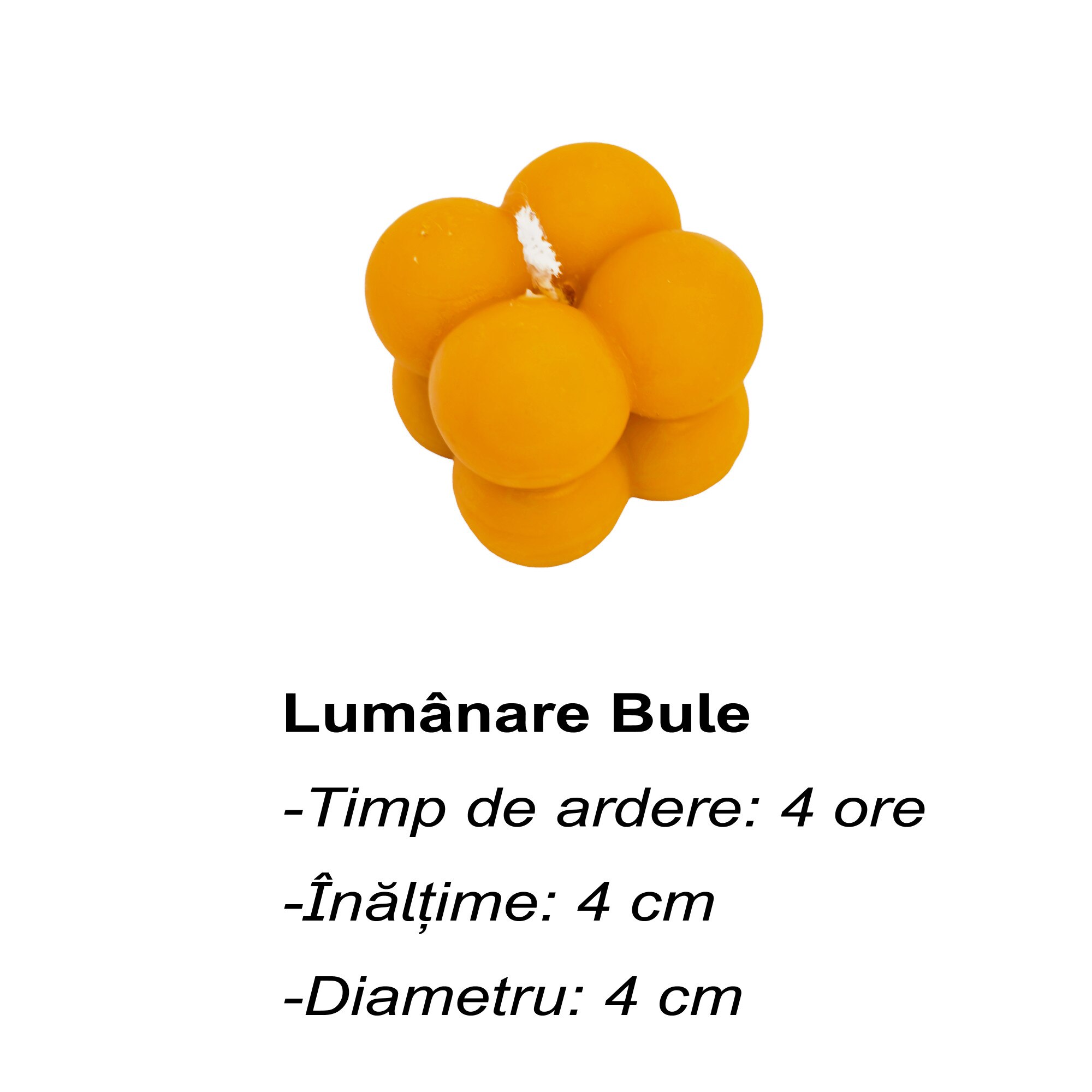 Lumanare din ceara naturala de albine, Lumanare Bule - eMAG.ro
