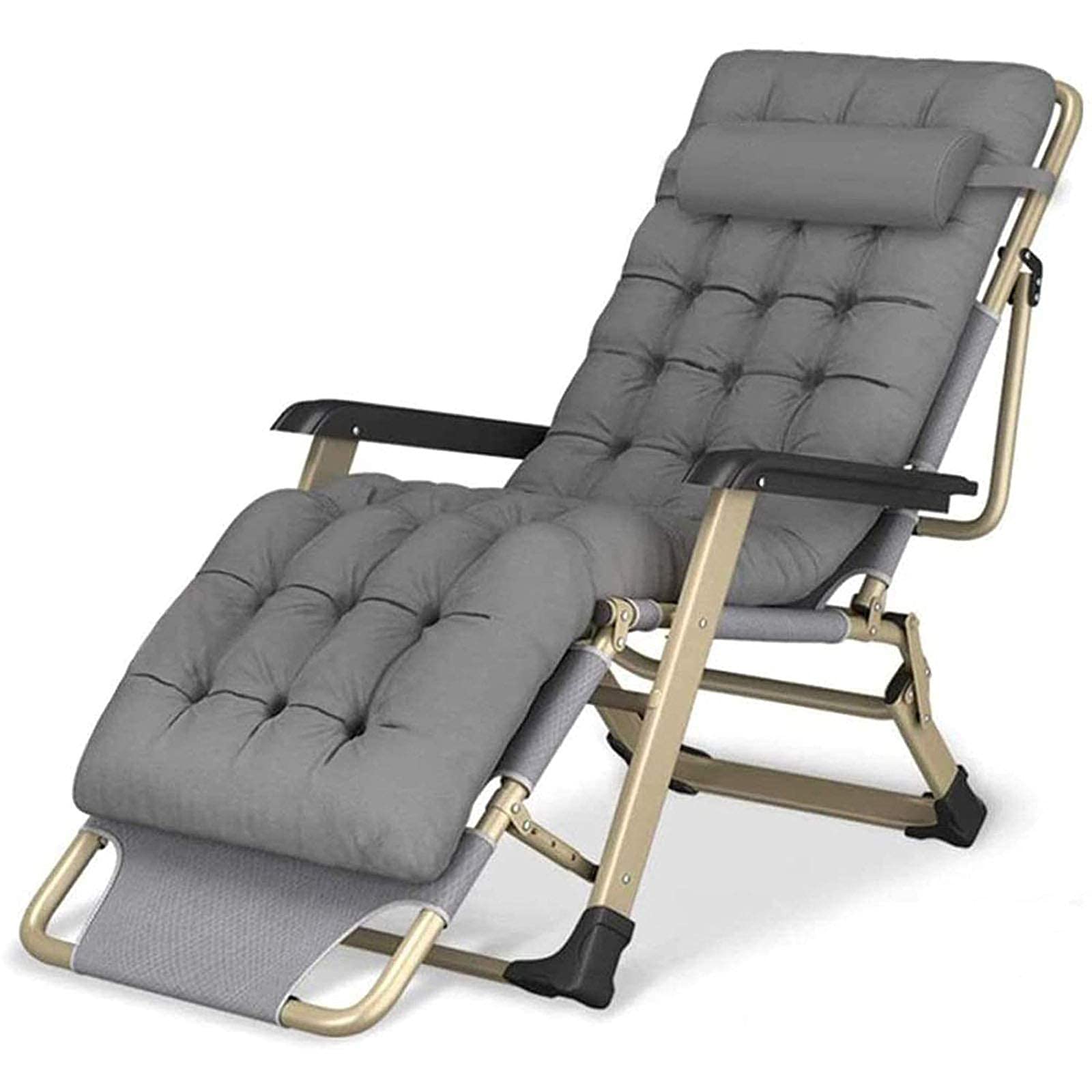 Pat pliabil, WALALLA, Metal/Panza Oxford, Ajustabil, 180x60x25cm, Gri ...