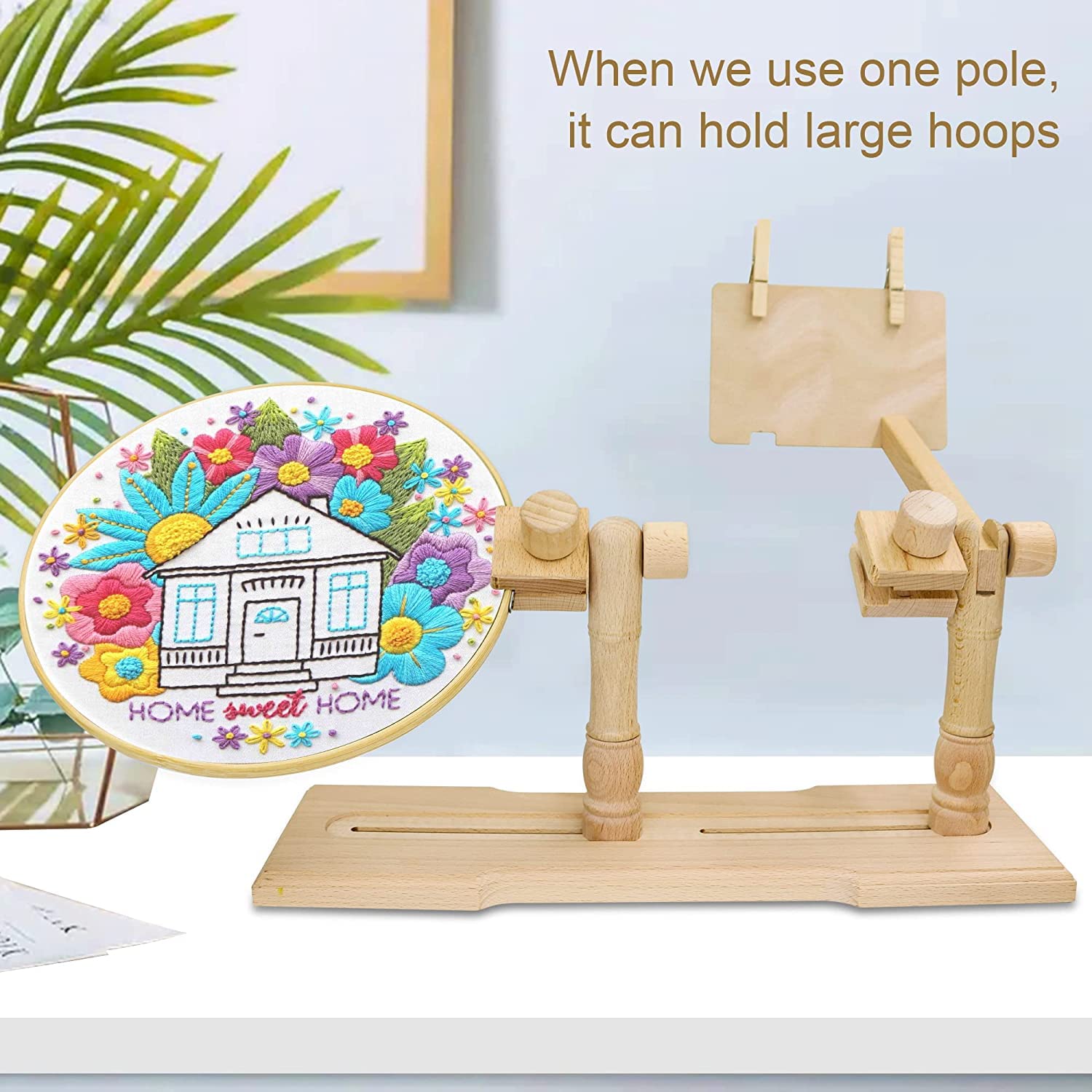 Hímzőállvány, WALALLA, állítható, kapcsos, 2 személyes, fa, barna - eMAG.hu