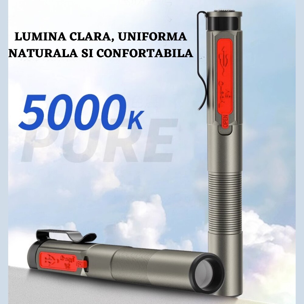 Lanterna LED KUALIBO®, Lumina Dubla Alb si Galben, Examinare Medicala ...