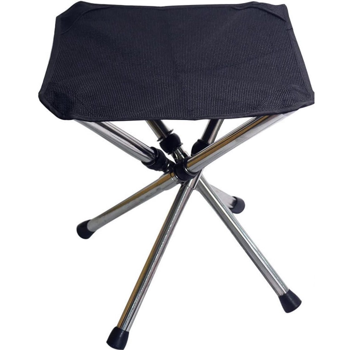 Scaun pliabil de camping, Mmgoqqt, Inox, Negru/Argintiu - eMAG.ro