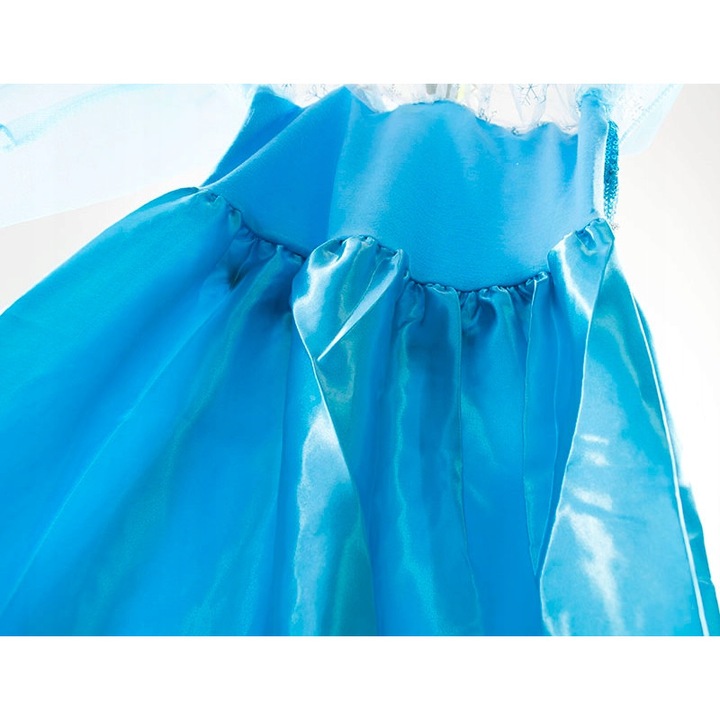 Set Costum de Petrecere pentru Fetite, Design Elsa Frozen, 120 cm ...