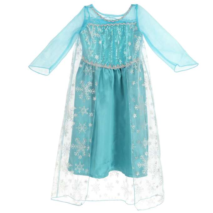 Set Costum de Petrecere pentru Fetite, Design Elsa Frozen, 120 cm ...