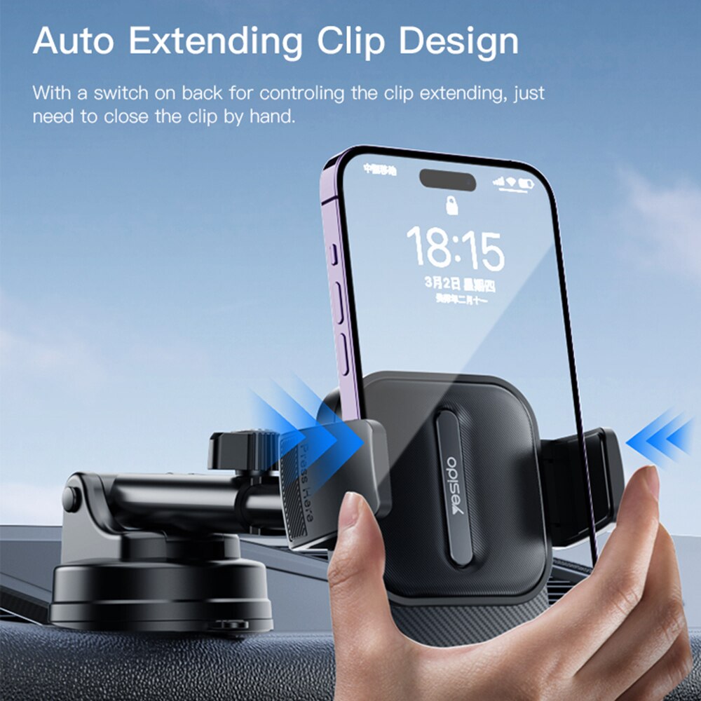 Suport Auto de Telefon pentru Parbriz si Bord, S568, Black - eMAG.ro