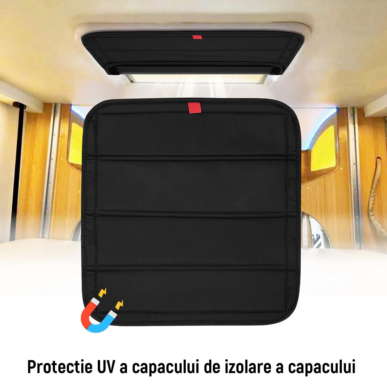 Parasolar Auto, pentru masina, Pliabil, Cu velcro, Rezistent UV, Magnet ...