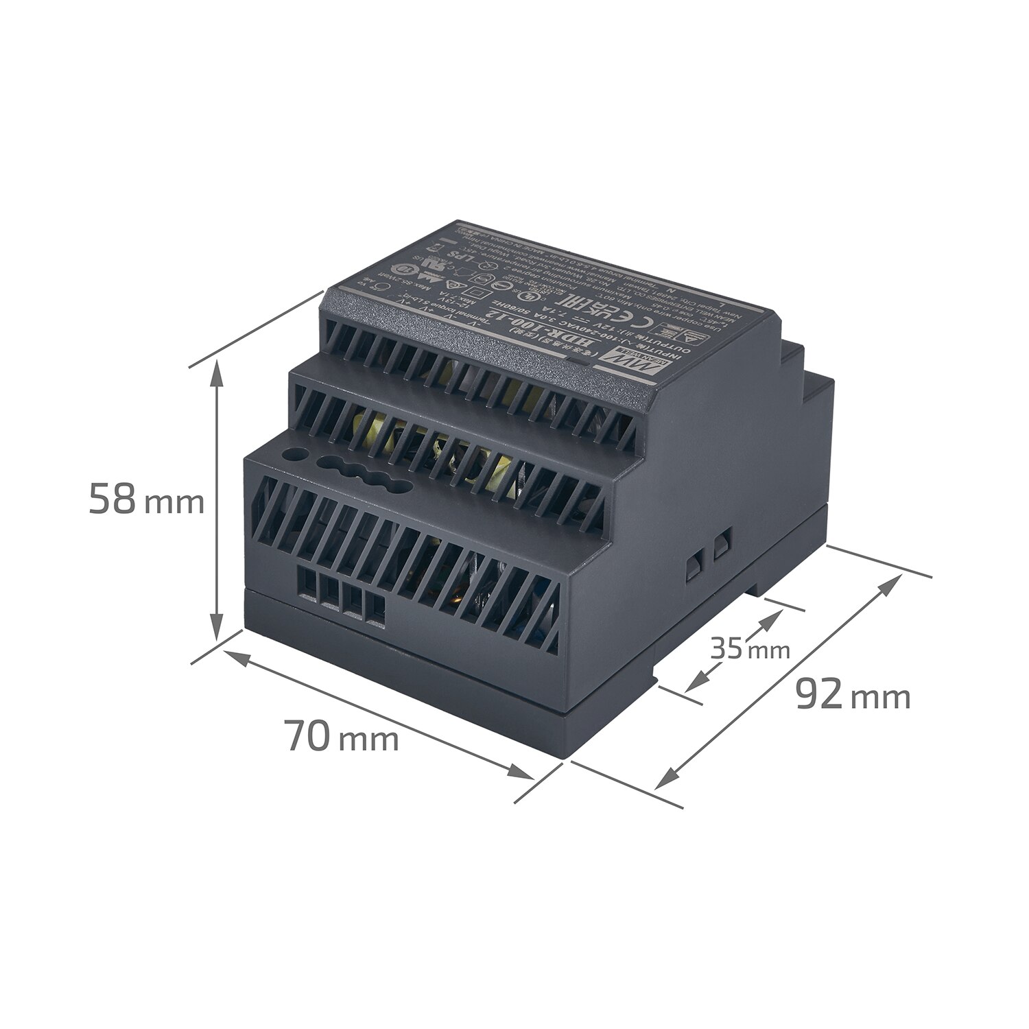 Mean Well захранване за DIN шина 12V 100W 7.1A IP20 - eMAG.bg