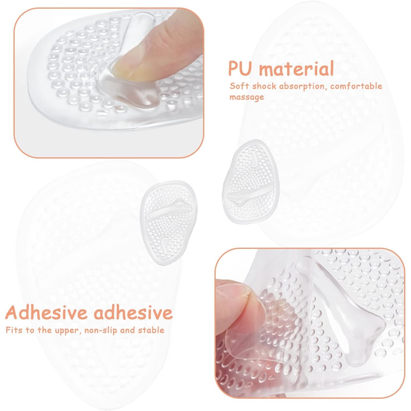 Set 12 Branturi din silicon si tampoane metatarsiene pentru calcai ...