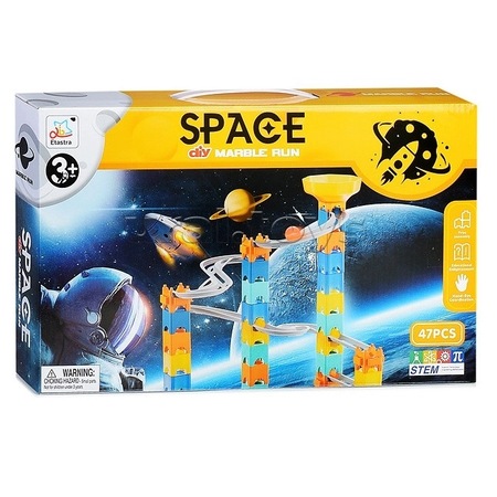 Circuit cu bile de construit Space Marble Run 3D, 47 piese, Avaleea ...