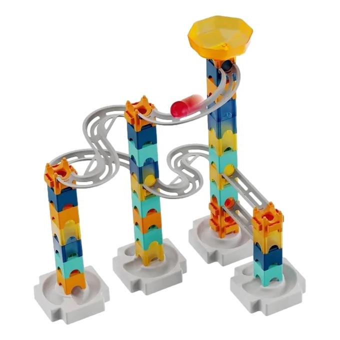 Circuit cu bile de construit Space Marble Run 3D, 47 piese, Avaleea - eMAG.ro