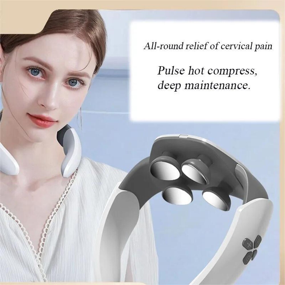 Aparat de masaj cervical, TENS Impuls Electromagnetic, 6 moduri, 7 ...