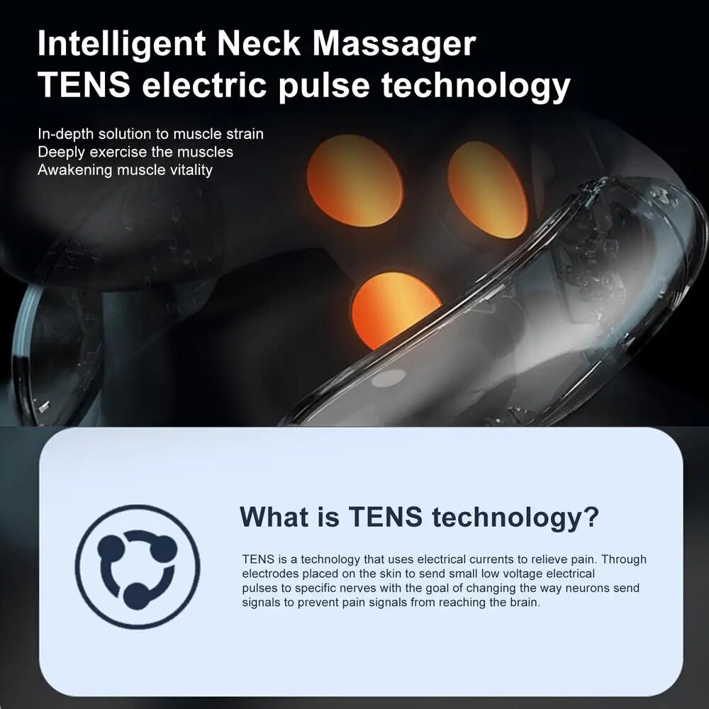 Aparat de masaj cervical, TENS Impuls Electromagnetic, 6 moduri, 7 ...