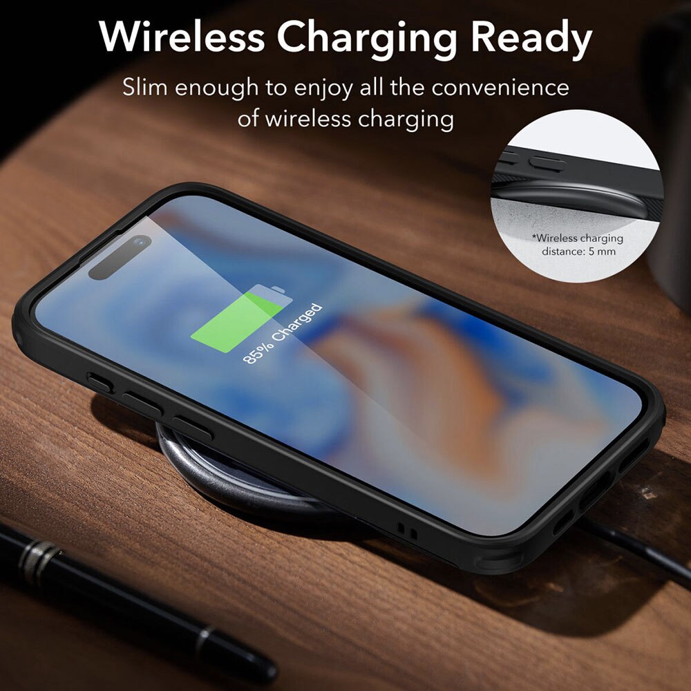 Противоударен защитен калъф Optim Solution, За Apple iPhone 15 Pro Max, Поликарбонат, Military ...