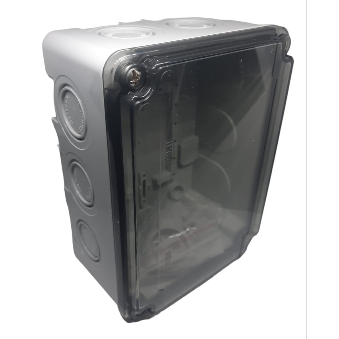 Doza aplicata 150x110mm cu capac transparent ABS si PC IP67 cu urechi ...